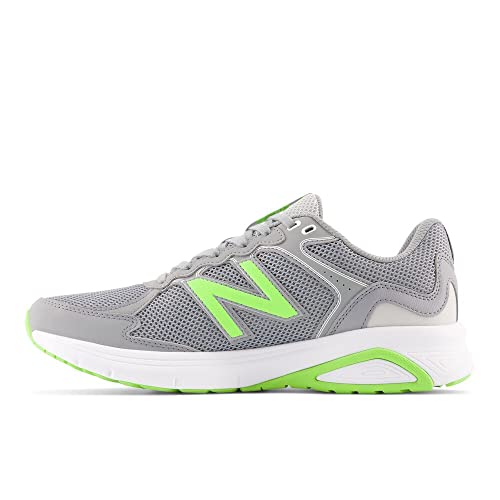 New Balance Men's 460 V3 Running Shoe, Steel/Pixel Green/Light Aluminum, 8.5