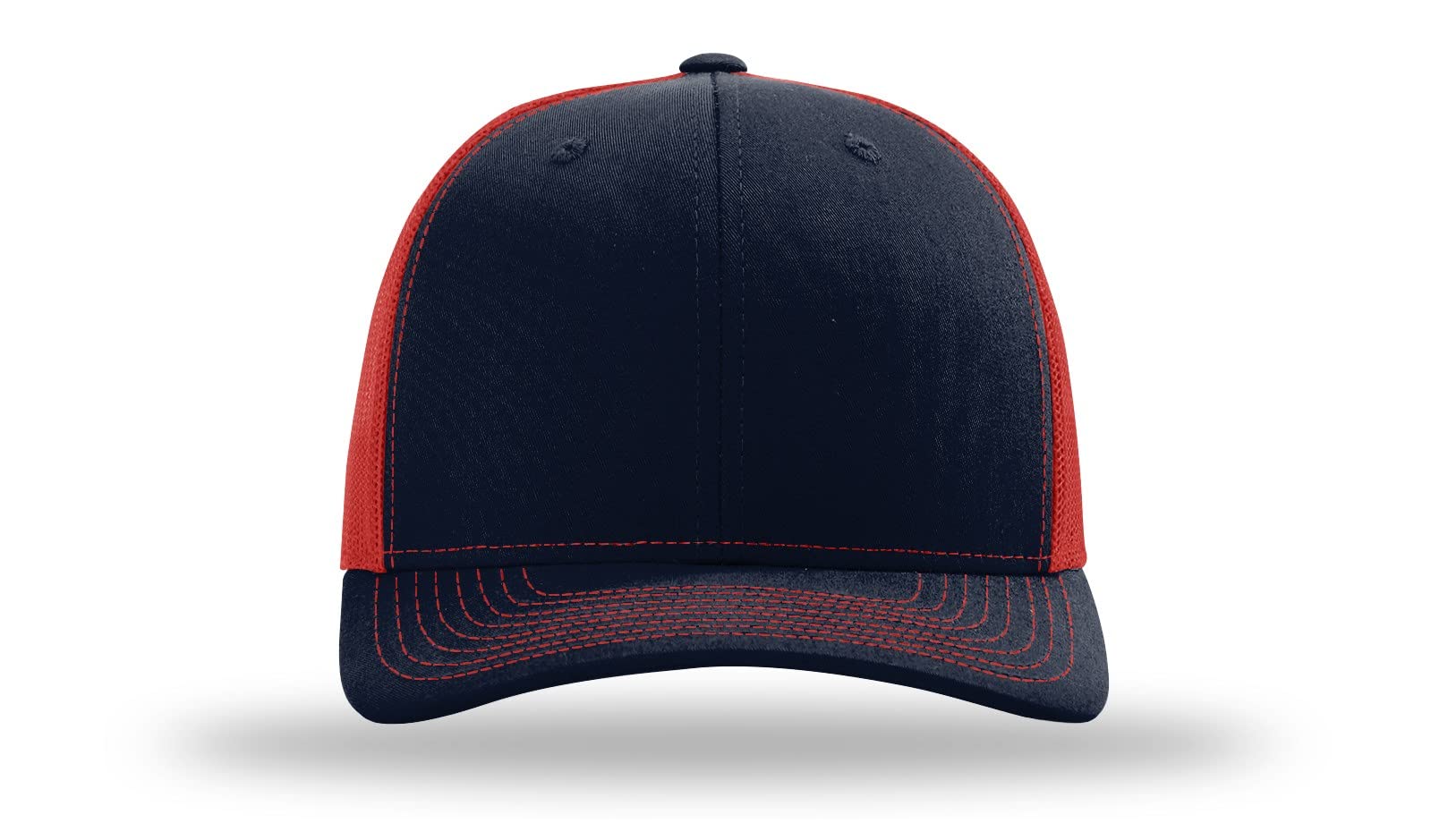 Richardson 112 Trucker Hat Snapback Custom (Navy/Red)