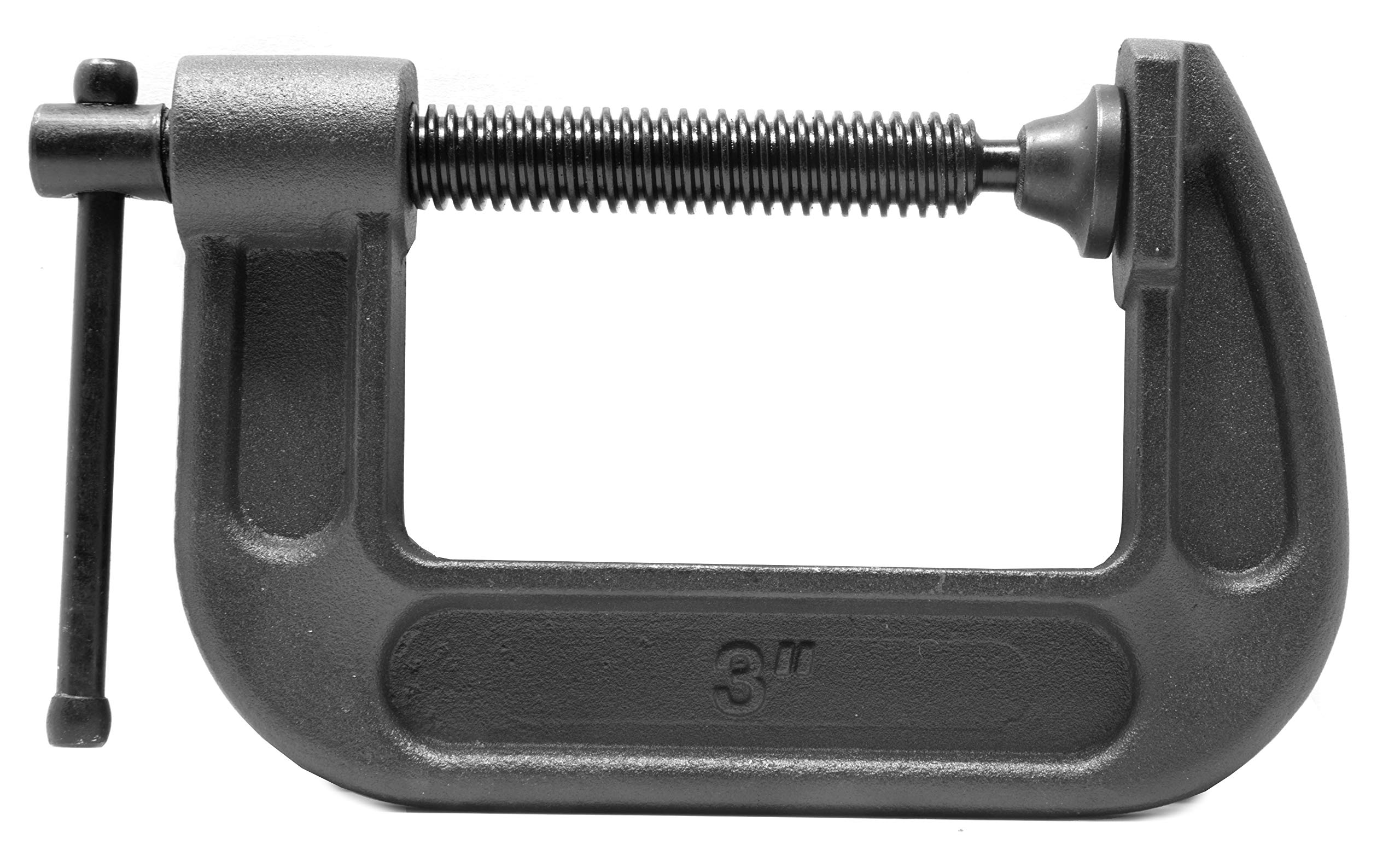 WEN CLC322 Heavy-Duty Cast Iron C-Clamps with 3-Inch Jaw Opening and 2-Inch Throat, 2 Pack