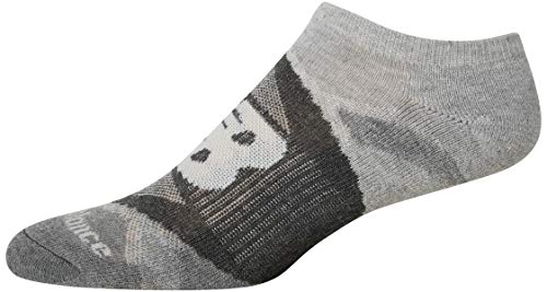 New Balance Men's 3 Pack Cushioned Moisture Wicking No Show Socks with Arch Support, Size 12.5-16, Grey