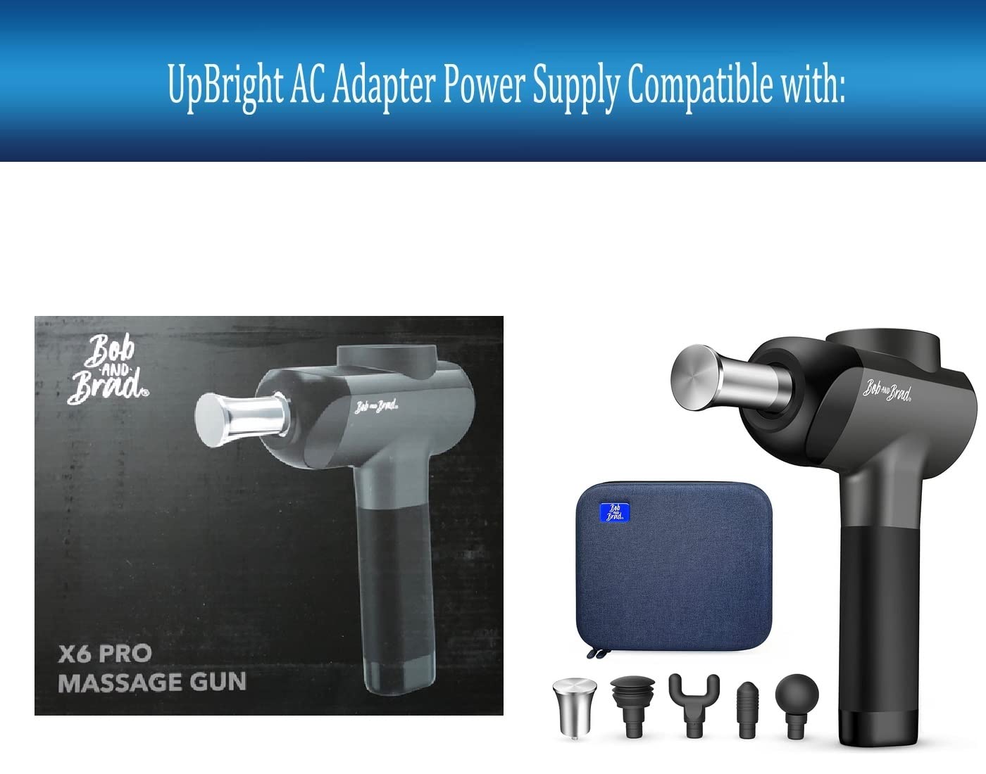UpBright 18V AC/DC Adapter Compatible with Bob and Brad X6 Pro QL/DMS.X6-C Deep Tissue Muscle Massager Gun 14.8V 14.8VDC 25W Lithium-Ion Battery SK01T8-1800080U 18VDC 0.8A Power Supply Cord Charger