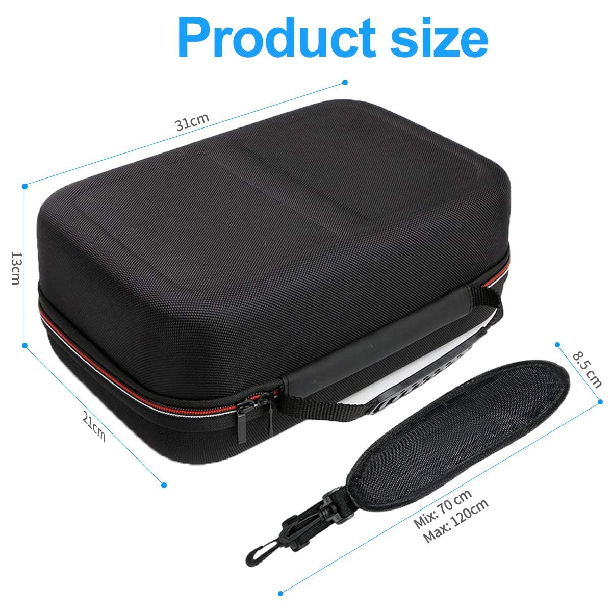 WapoRich Carrying Storage Case for Nintendo Switch , Protective Hard Portable EVA Travel Carry Case Storage Shell for Nintendo Switch Protective Case Soft Lining 18 Games with Shoulder Strap - Black