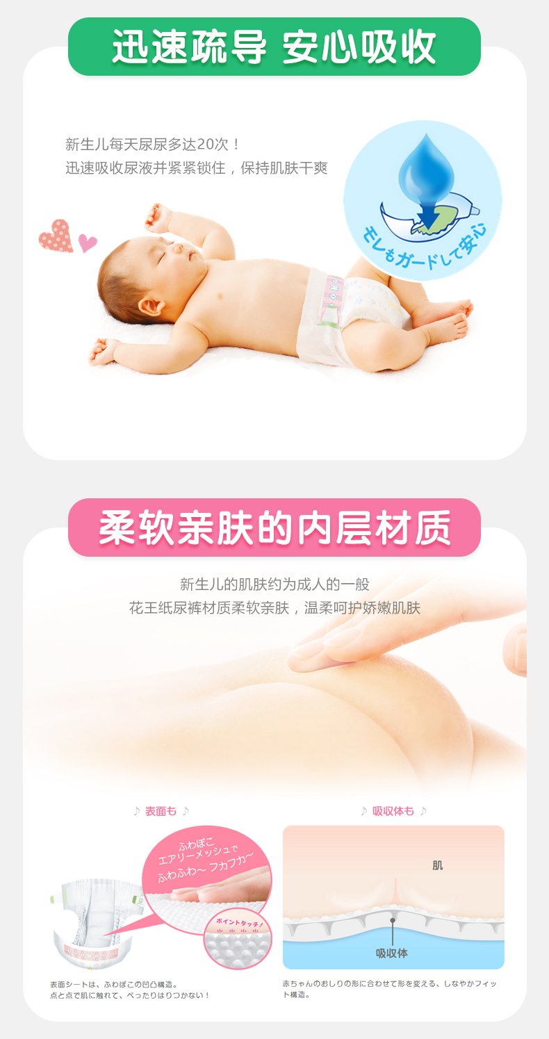 Merries Diapers, 6-11 Kg, 64 Pieces (japan import)