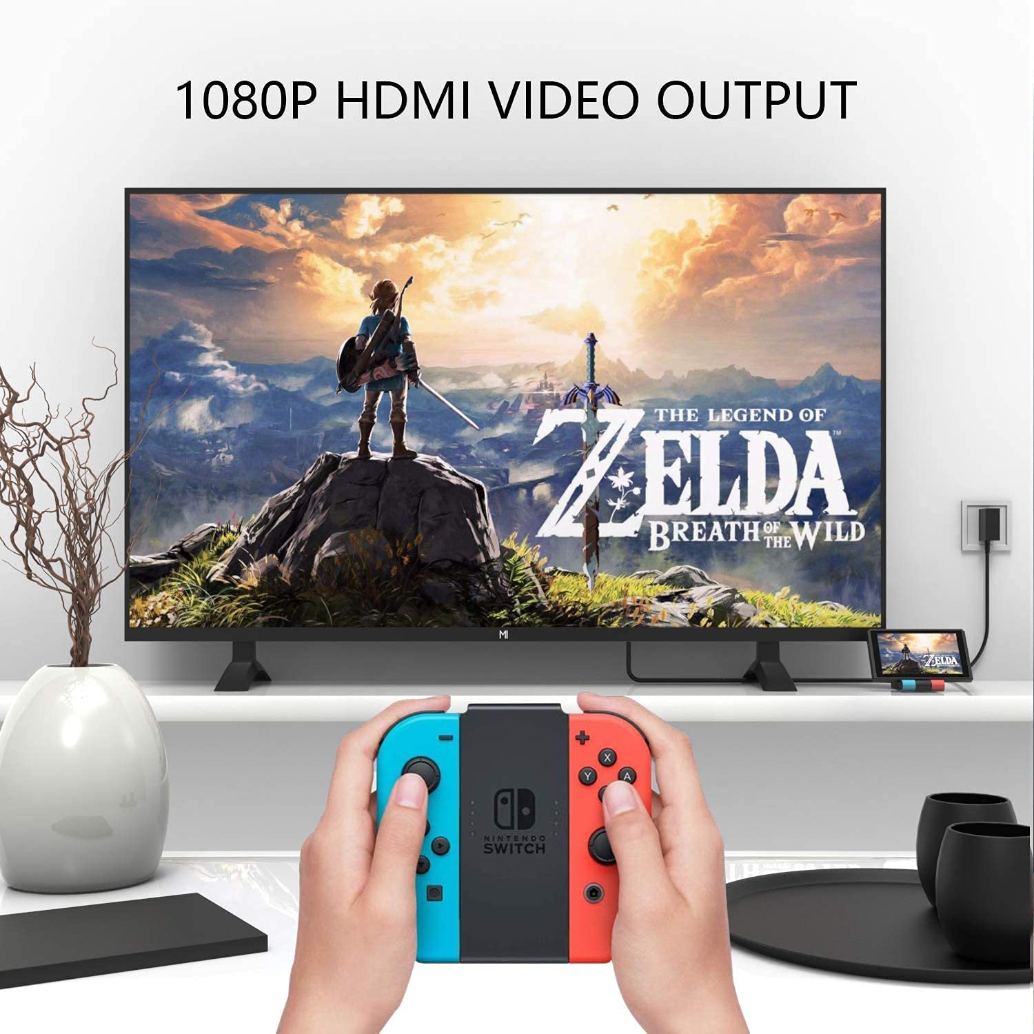 NXPGKEA Nintendo Switch Docking Station Charging with Official Switch TV Dock 4K HDMI and Charger Travel Base Portable Stand Converter Power Type C USB 3.0 Port Adapter Charging Stand