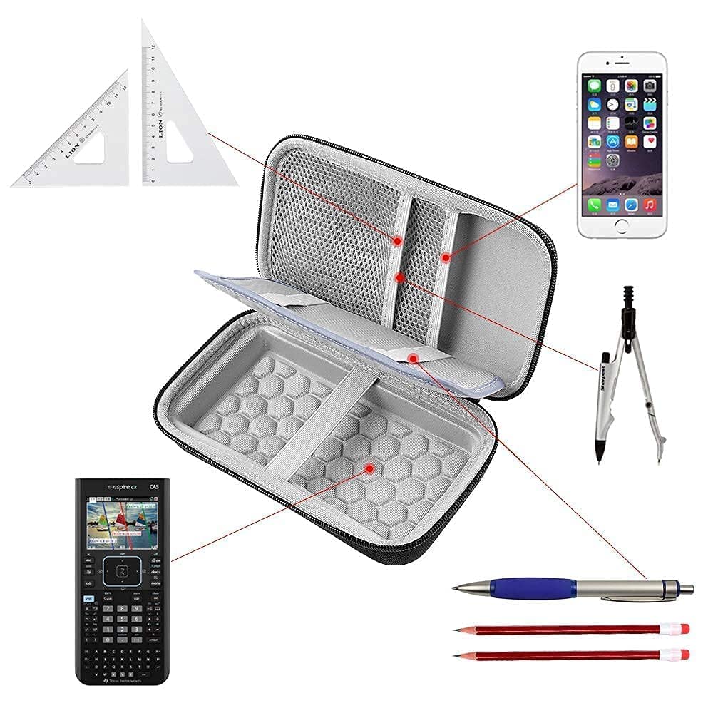 PAIYULE Travel Case for Texas Instruments Ti Nspire CX CAS II Ti-84 Plus CE Graphing Calculator, Large Capacity for Pens, Cables and Other Accessories -Black (Box Only)