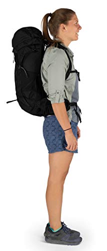 Osprey Tempest 30L Women's Hiking Backpack with Hipbelt, Stealth Black, WXS/S