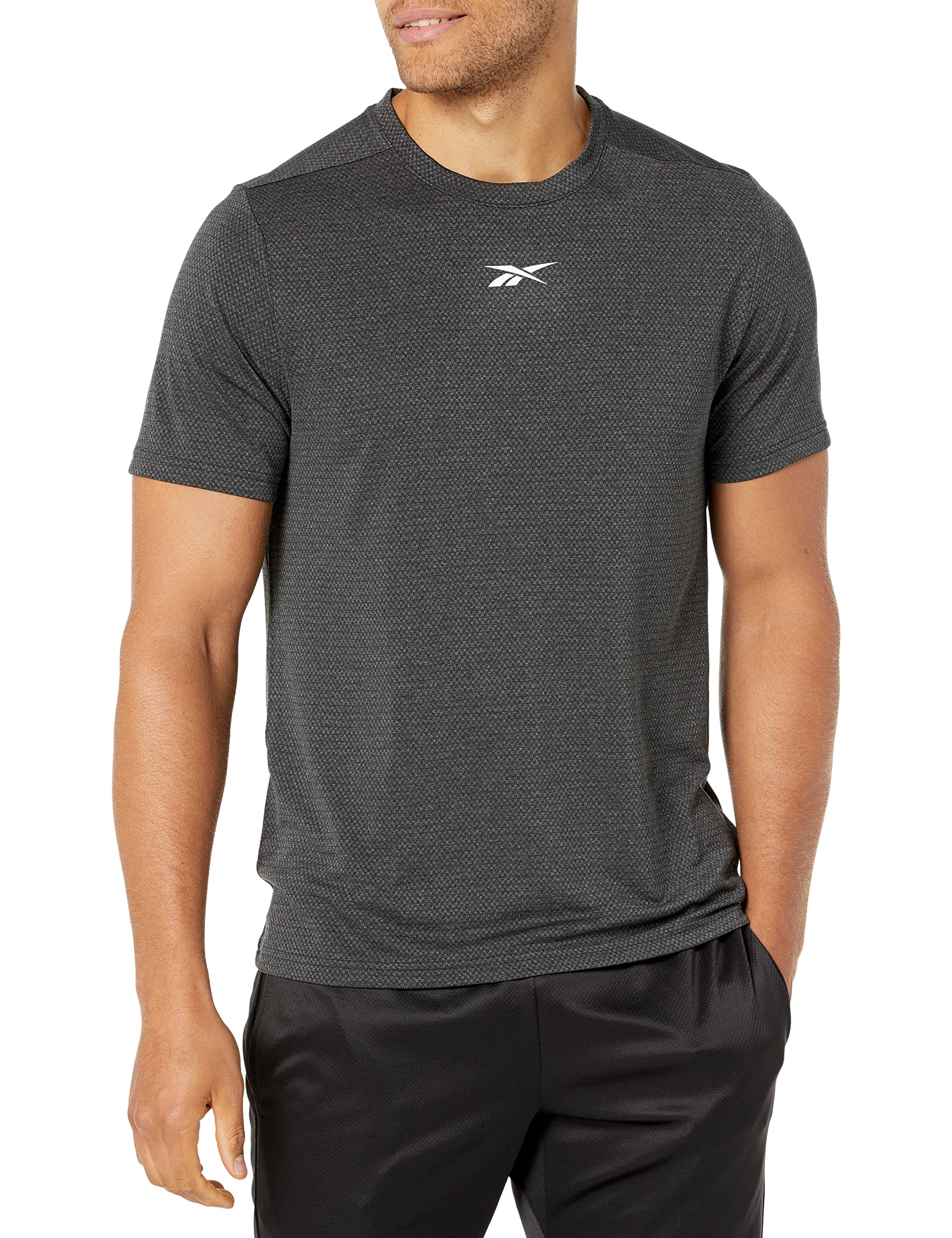 Reebok Men's Standard Workout Ready Tee, Night Black, Medium