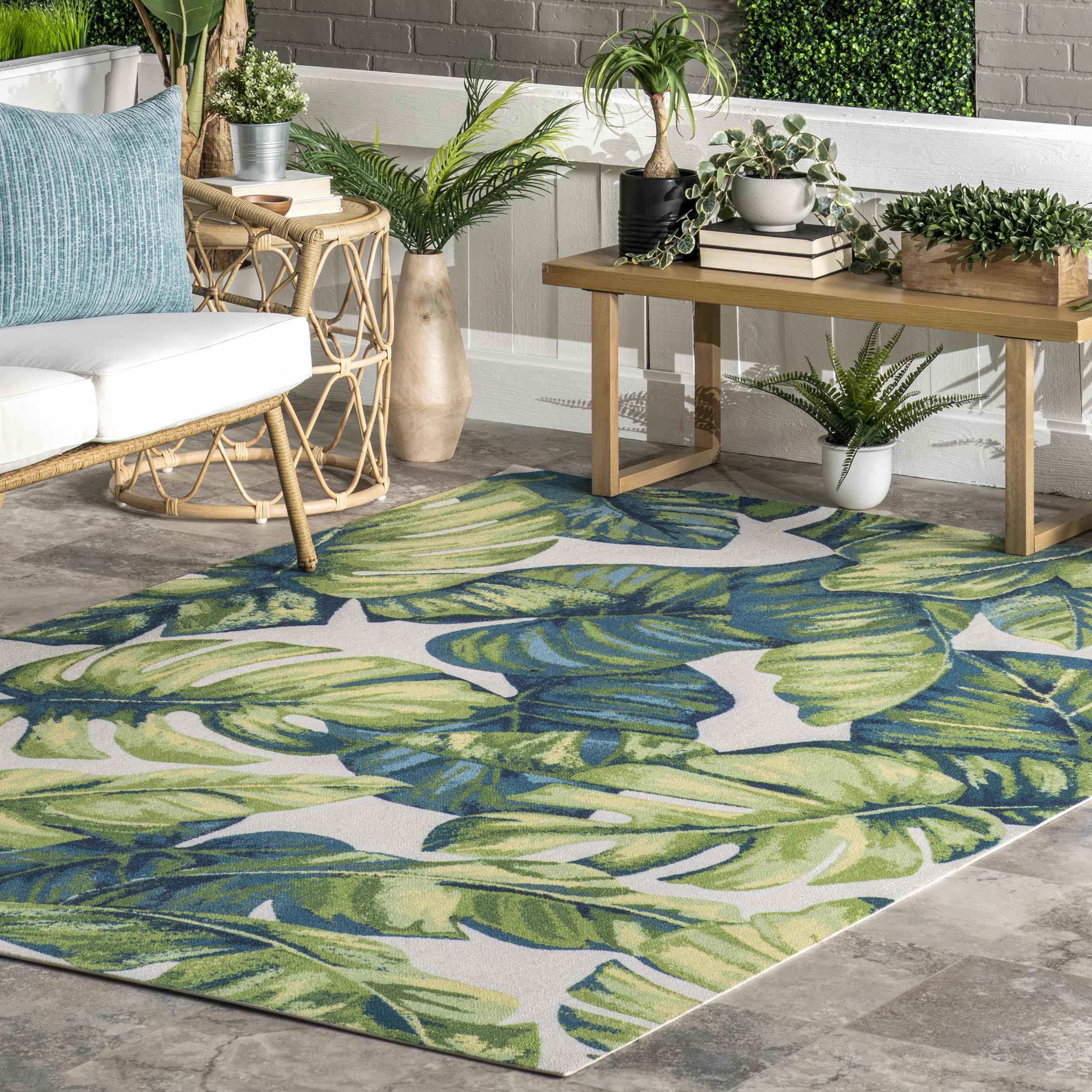 nuLOOM Lisa Floral Indoor/Outdoor Area Rug, 9x11, Multi
