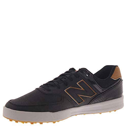 New Balance Men's 574 Greens Golf Shoe, Black, 10.5 Wide