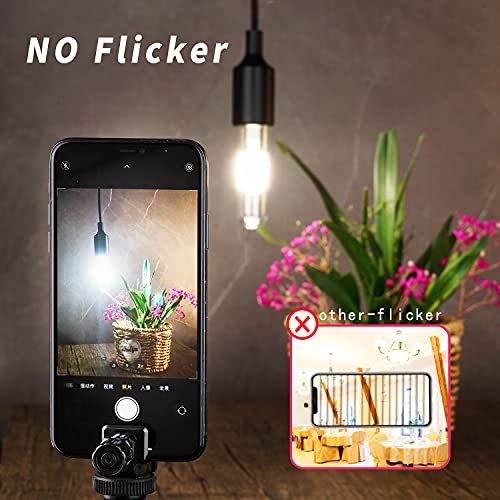 SANCARDY Tietare T10 LED Bulbs Daylight 4000K, Dimmable Tubular Light Bulbs 40 watt, Tubular LED Light Bulbs 4W E26 Medium Base, LED Filament Light Bulbs 40 watt for Desk Lamp, Pendant Lights(3-Pack)