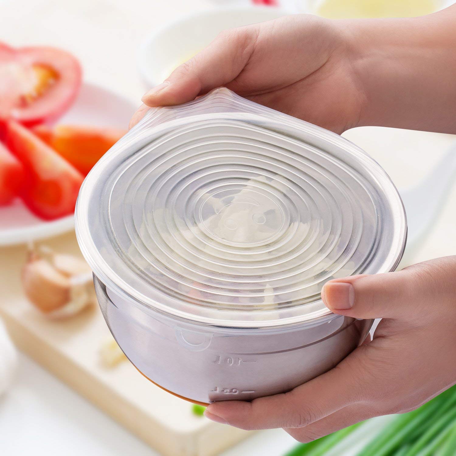 Silicone Stretch Lids, Reusable Durable Food Storage Covers for Bowl, Various Sizes to Meet Most Containers