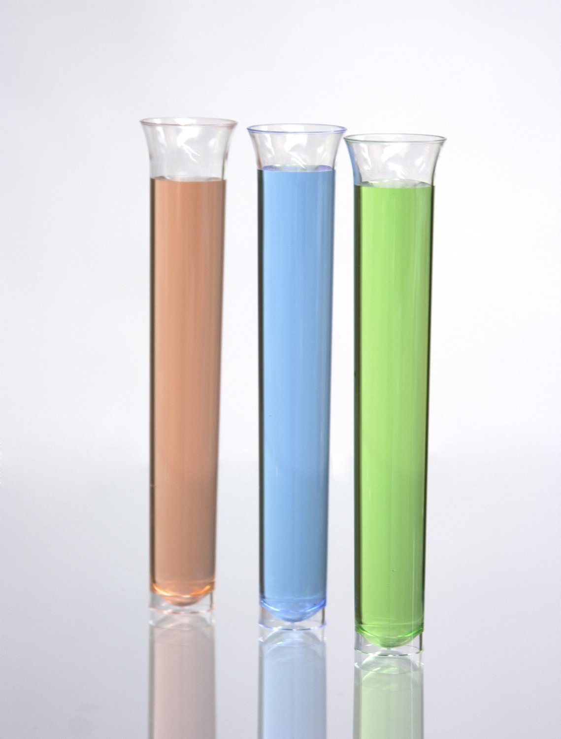 Party Essentials N151521 Hard Plastic Tube Shot, 1.5 oz. Capacity, Clear (12 Packs of 15)