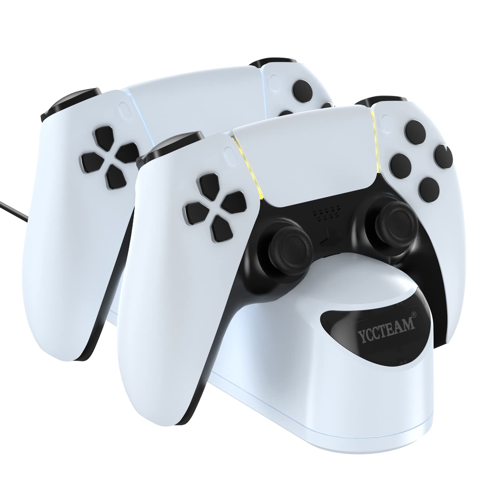 PS5 Controller Charging Station,YCCSKY Dual Stand Charger Dock for Playstation 5 Dualsense Controller