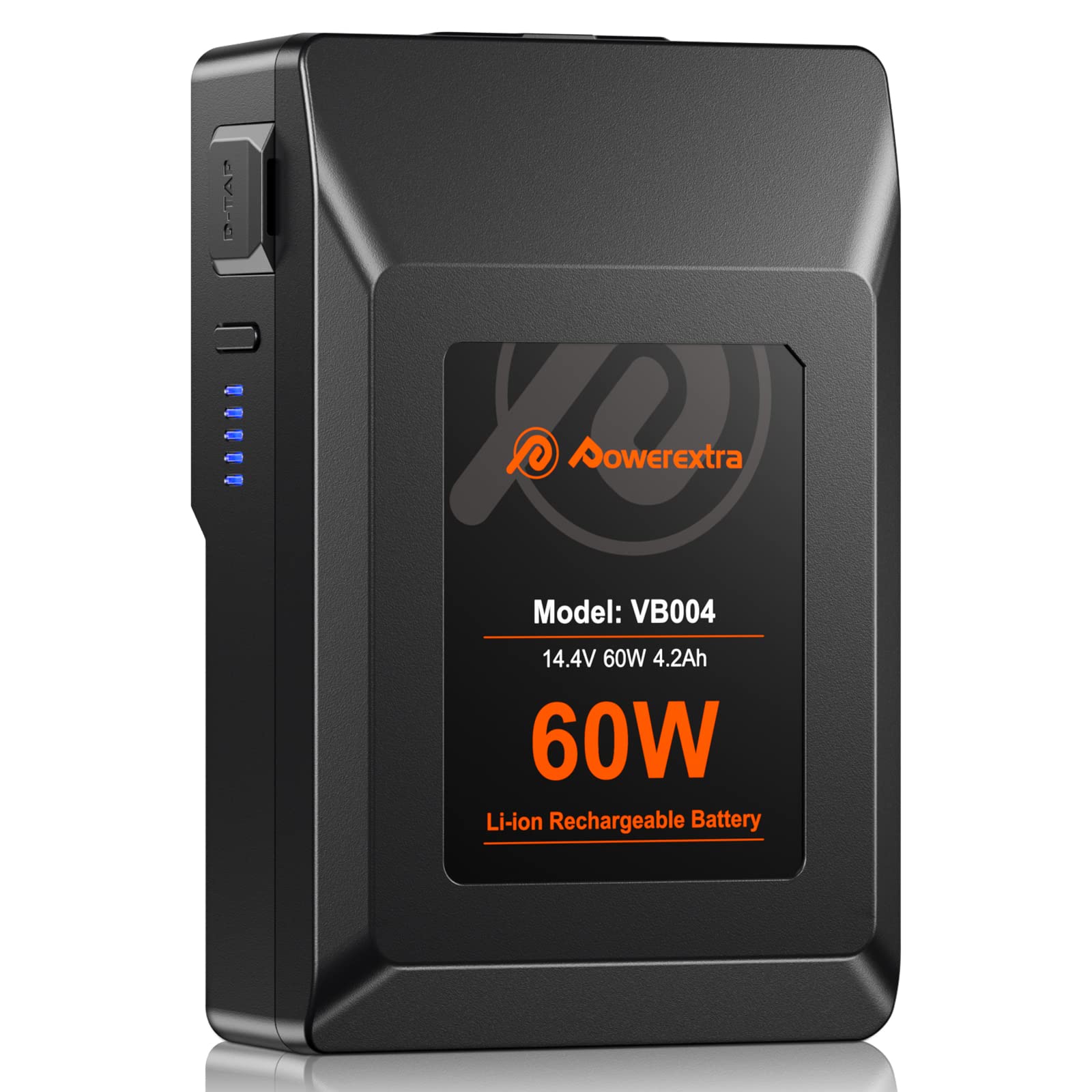 Powerextra V Mount Battery V Lock Battery 60Wh 14.4V 4.2Ah with D-Tap USB-A Type-C Ports for Broadcast Video Camcorder Compatible with Sony HDCAM, XDCAM, Digital Cinema Cameras