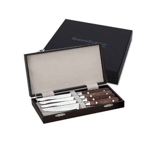 Reed & Barton Fulton 4Pc Steak Knife Set, 2.10 LB, Brown