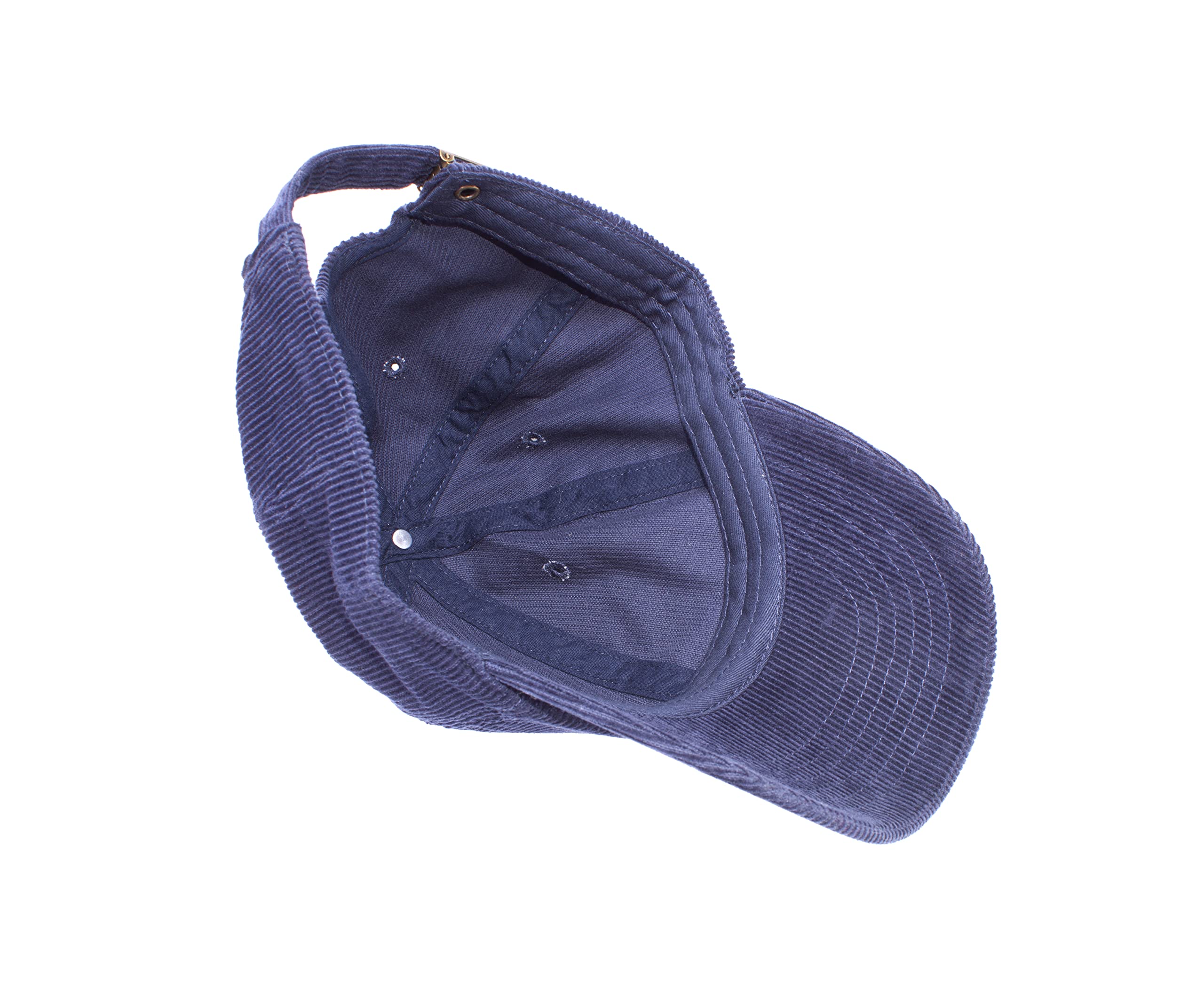 Plaid Suede Womens Mens Corduroy Hat for Men Casual Everyday Baseball Cap with Adjustable Straps (Navy)