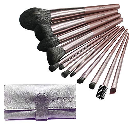 NEVSETPO Quality Makeup Brushes Professional Premium Cosmetic Brush Set for Eye Shadow Foundation Blush Lip Powder Liquid Cream Blending Brushes Loved By Makeup-Artist