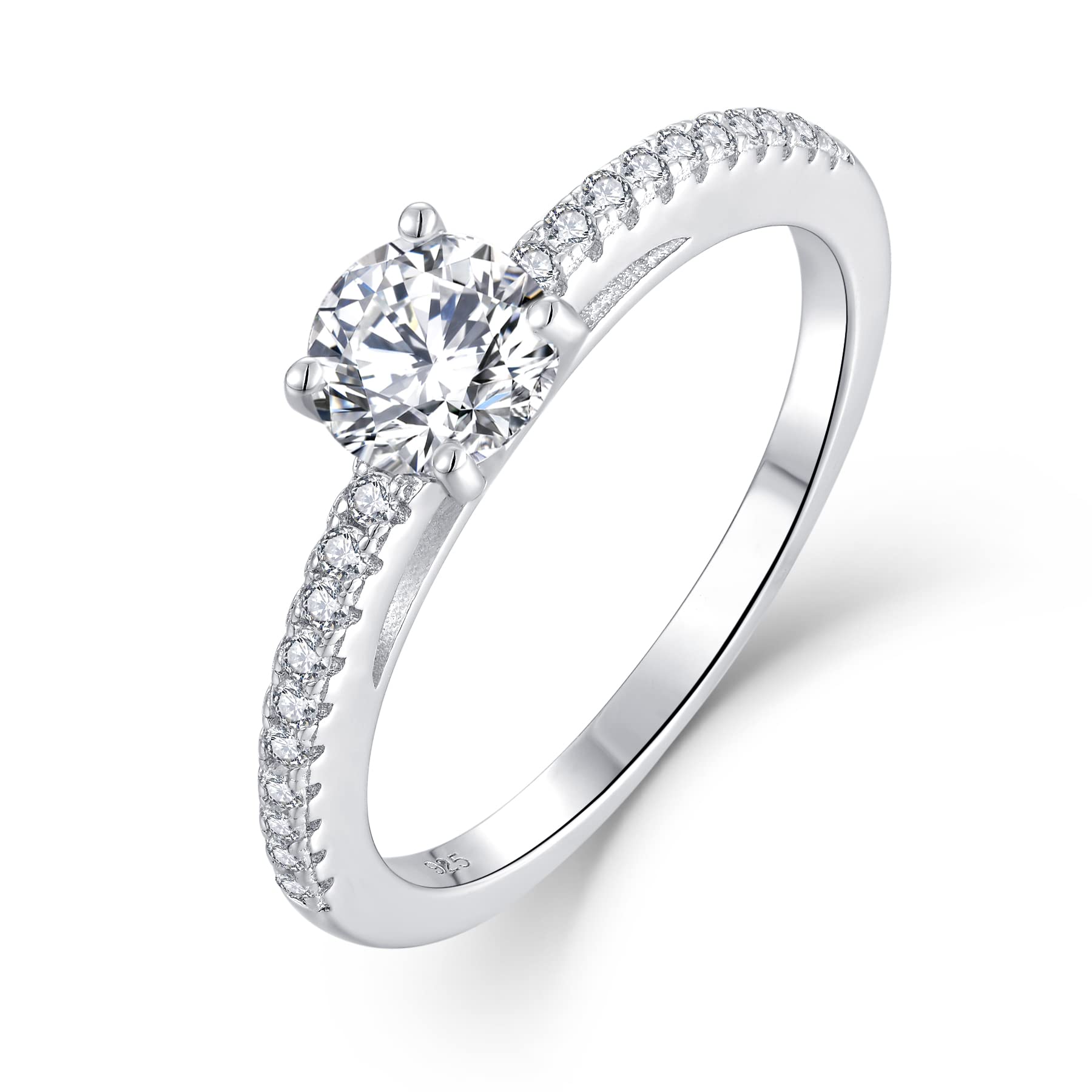 STARCHENIE 925 Sterling Silver Wedding Ring for Women Engagement Promise Ring for her Size 8