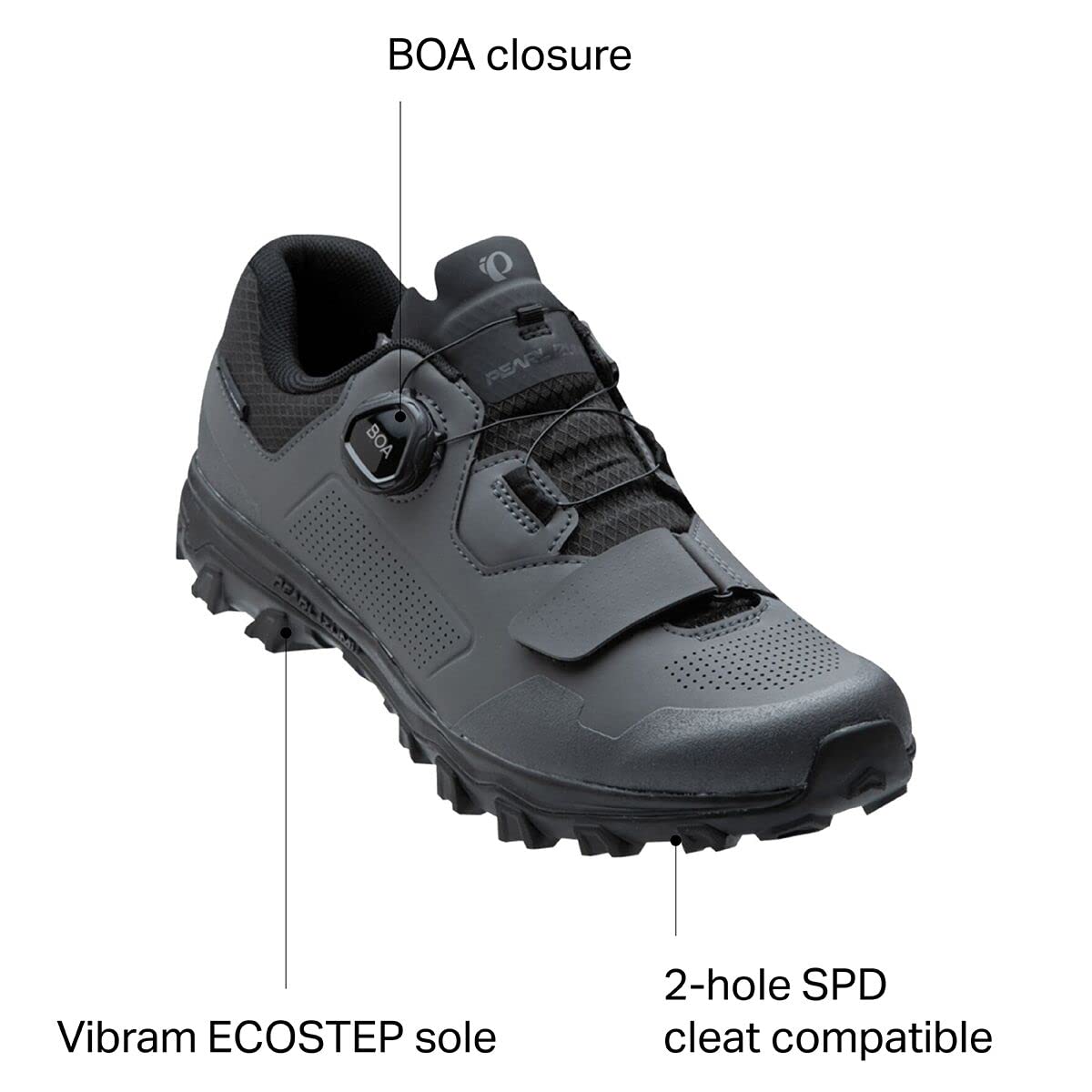 PEARL IZUMI X-Alp Summit Cycling Shoe - Men's Smoke Grey/Black, 45.0