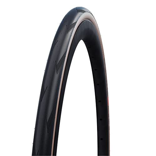 Schwalbe - Pro One Road Race Tubeless Folding Bike Tire | 700c x 25 | Black/Tan Sidewall, Single Tire