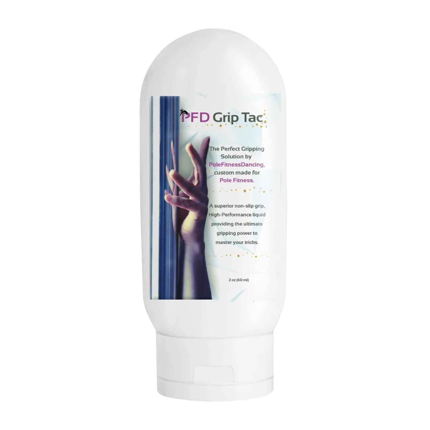 PFD Grip Tac - Pole Grip Aid Tac – Ultimate gripping Liquid Solution for Pole Dancing - Stronger Than Dry Hands, Repels Perspiration from Sweaty Hands, Enhancer to give Your Grip a Boost (2, Ounces)