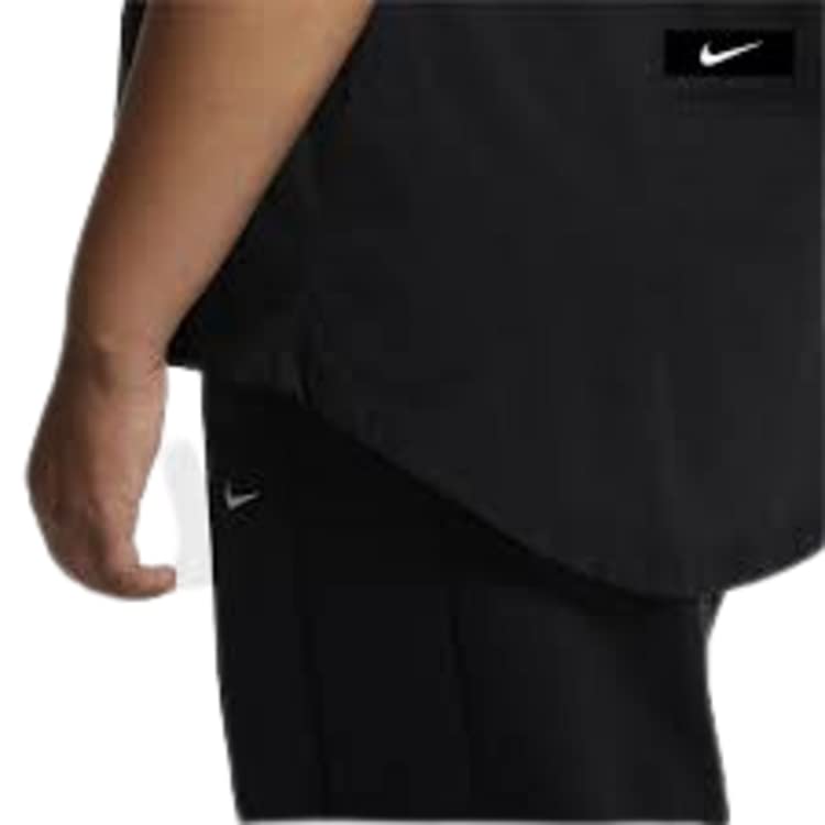 Nike Women's Dry Tee Swoosh Plus, Black/Black/Heather/White, 2X