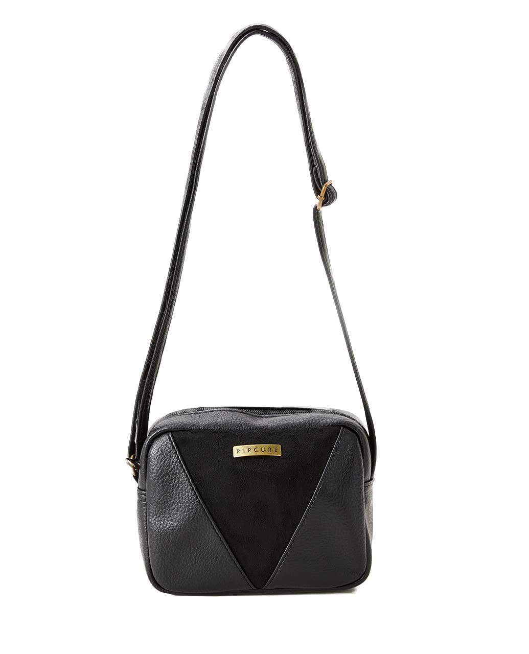 RIP CURL Women's Kobie Cross Body Faux Leather Zip Up Handbag/Shoulder Bag, Black, Black