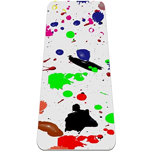 Yoga Mat, Yoga Mats for Home Workout, Workout Mat, Exercise Mats, Pilates Mat, watercolor doodle pattern