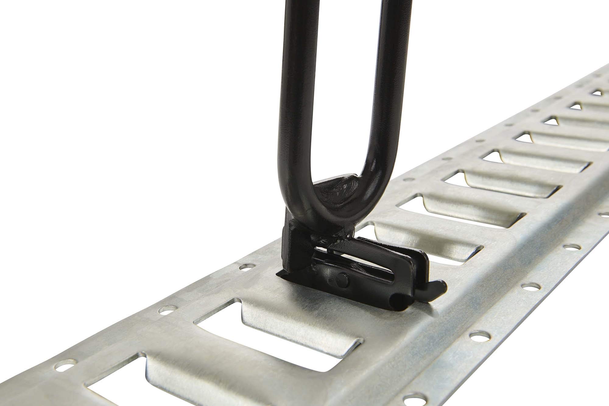 Mytee Products (4 Pack) E-Track Heavy Duty Shovel/Tool Hanger with Spring Fittings | Hook for Tools, Spades, Rakes, in Trucks, Trailers with E Track Tie Down System