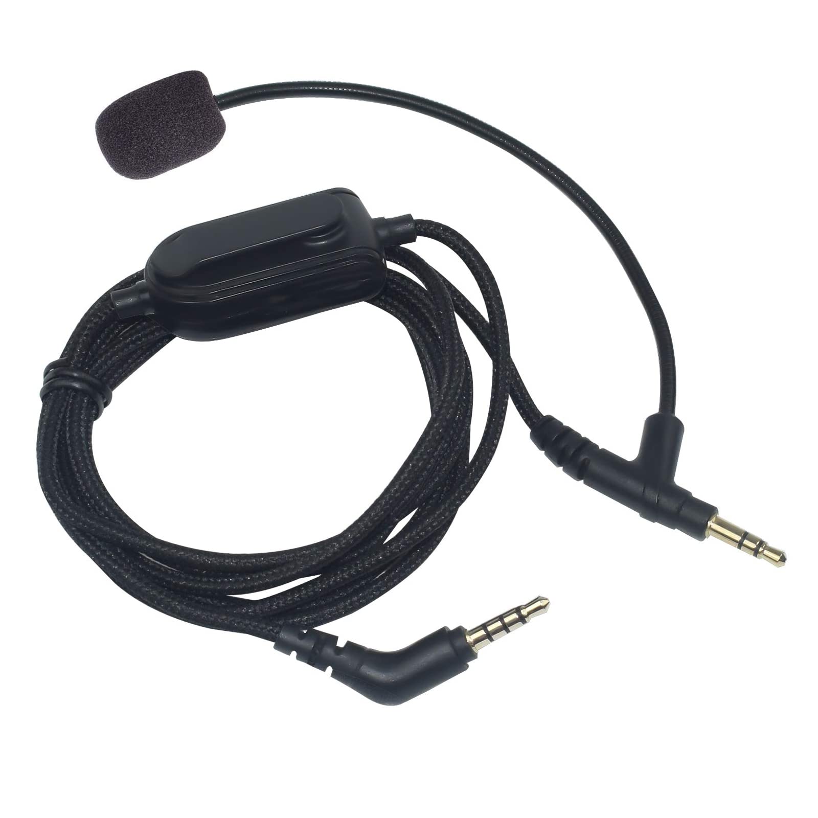 Replacement Cable Boom Microphone for Bose QuietComfort 35 QC25 QC35 QC35 II QC700 Gaming Headphones with inline mute volume control, Works on PC, PS4/PS5 Xbox One Controller (6.5ft, 3.5mm to 2.5mm)