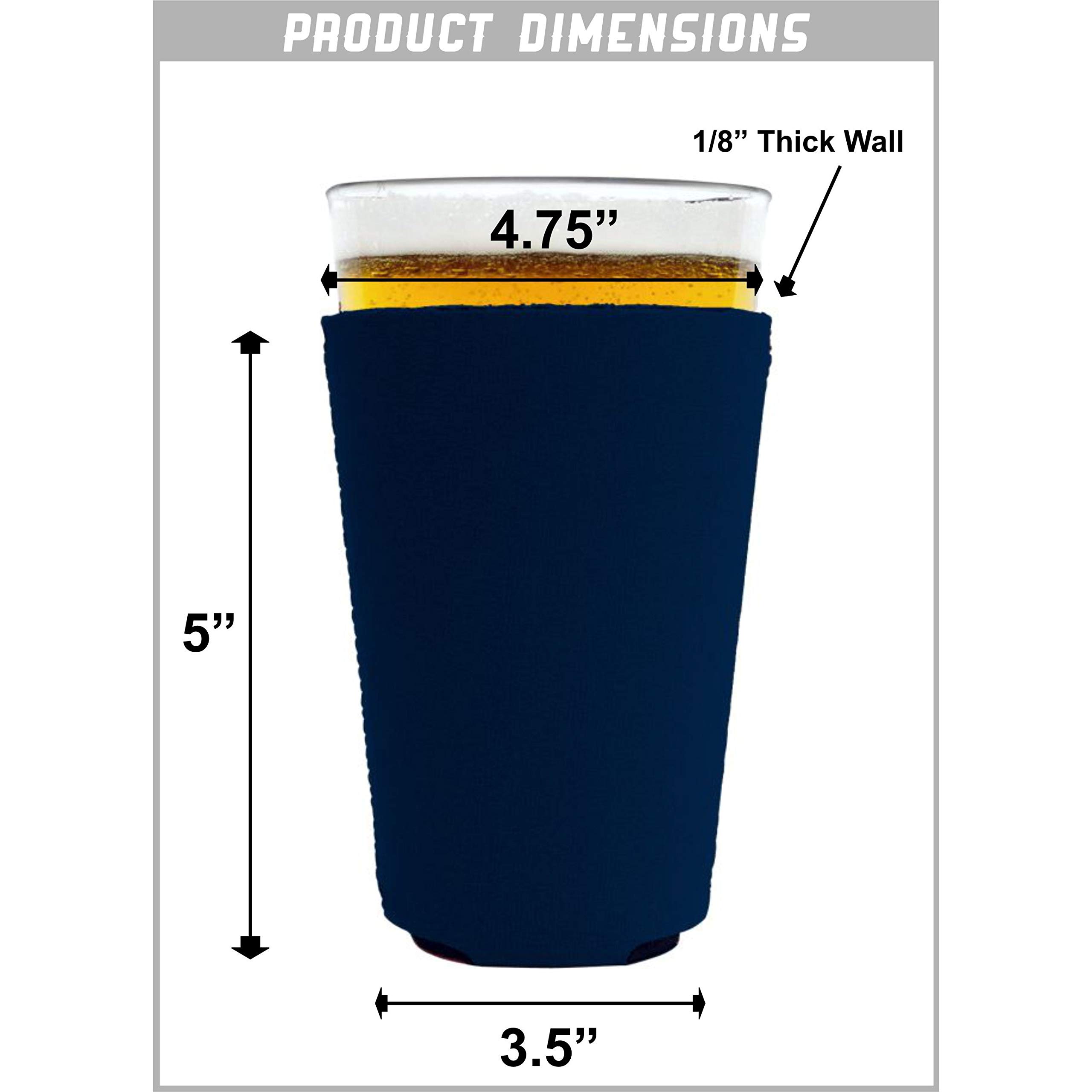 Shell Yeah Beaches Pint Glass Coolie (Orange, 1)