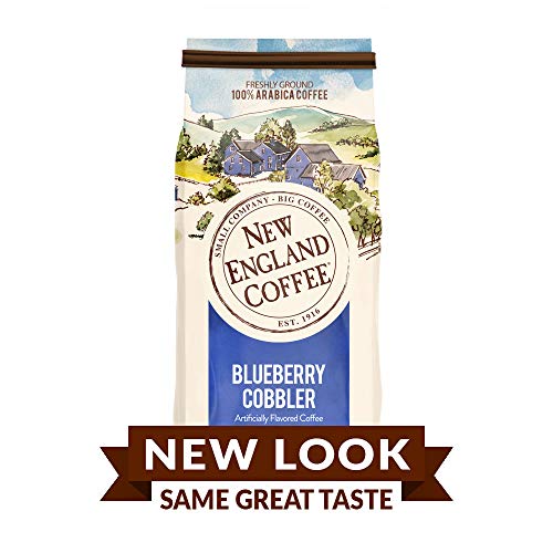 New England Coffee Blueberry Cobbler Medium Roast Ground Coffee, 11oz Bag (Pack of 1)