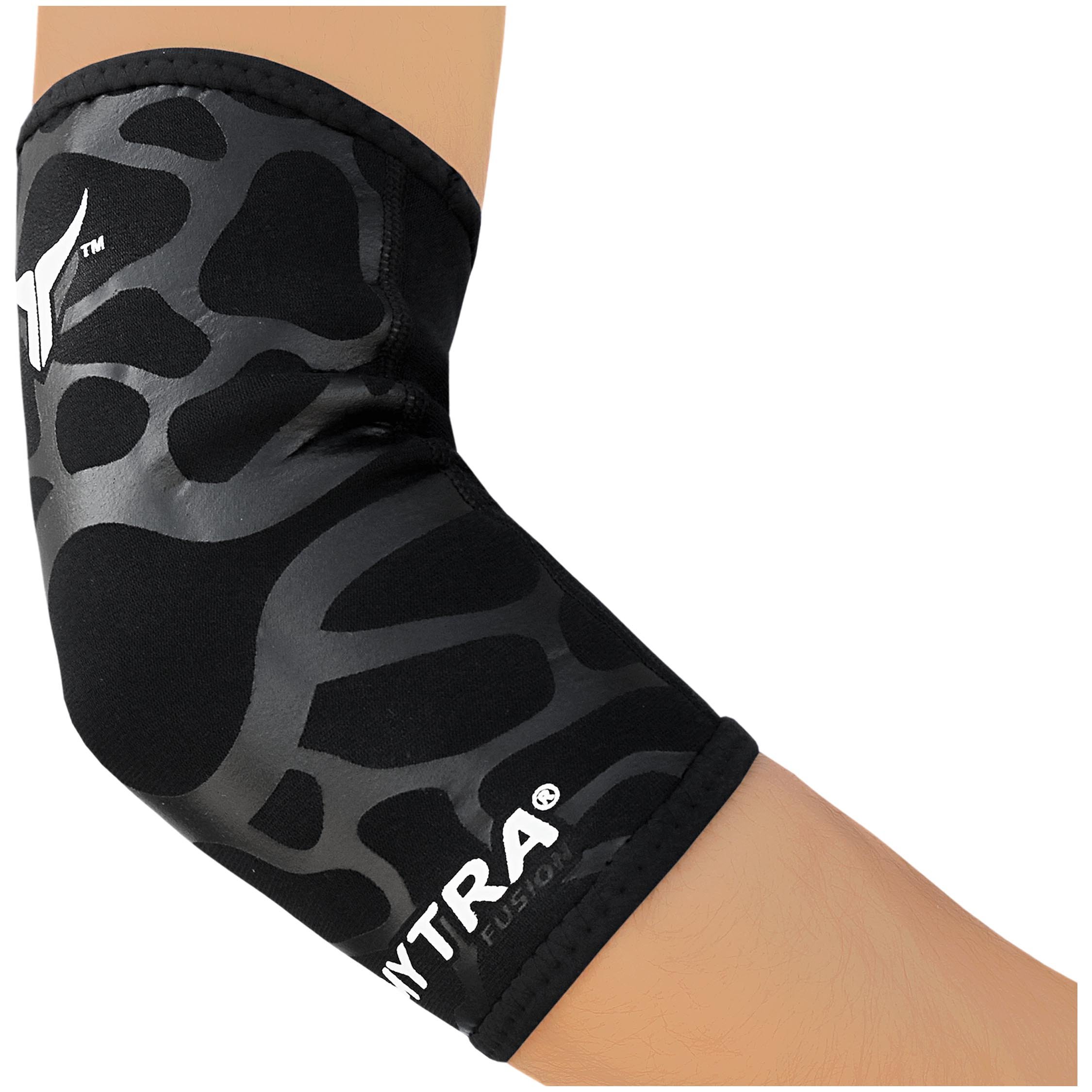 Mytra Fusion Elbow Brace Elbow Protector Arm Protector Farabi Elbow Brace Support injury relief Elasticated Elbow Support Sleeve (L/XL, Black)
