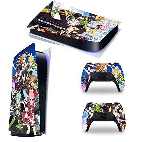 SAO - PS5 Digital Edition Skin Console - PS5 Digital Edition Controller Skin Cover Vinyl Decal Protective