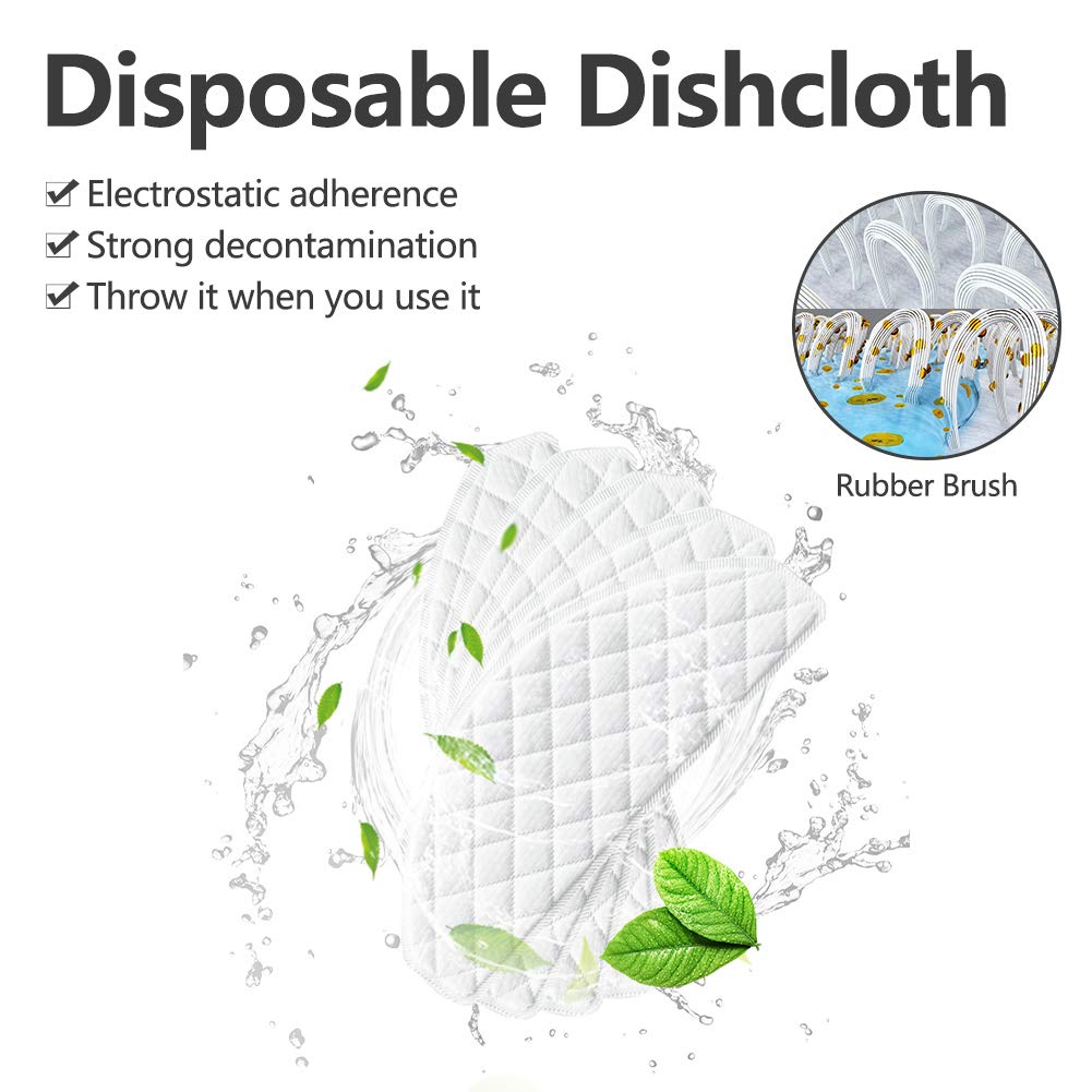Number-One Replacement Parts Compatible with Ecovacs Sweeper Accessories OZMO T8, Sweeper Replacement Accessories Kit with 1 Main Brush, 3 Pairs of Side Brushes, 3 Filters/Rag, 5 Disposable Rag