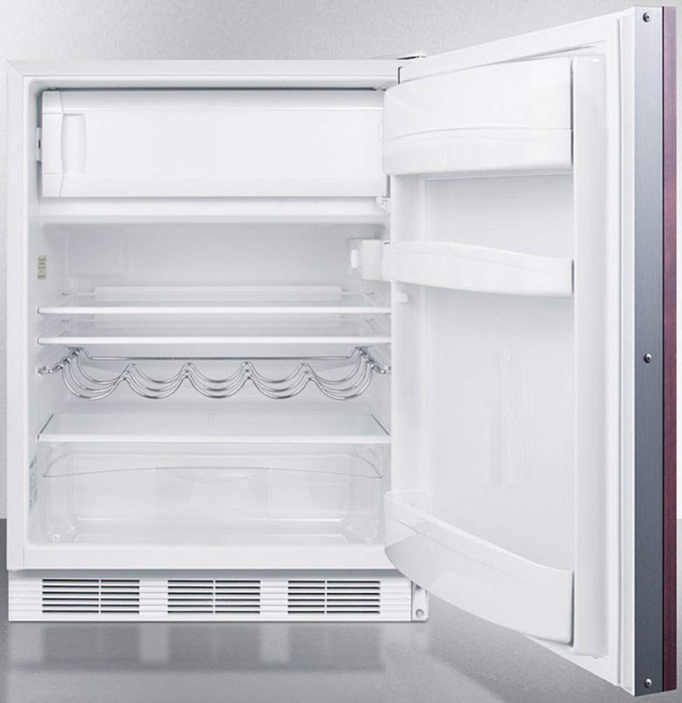 Summit Appliance CT661WBIIF Built-in Undercounter Refrigerator-Freezer for Residential Use, Cycle Defrost with Deluxe Interior, Panel-ready Door and White Cabinet (Panel Not Included)