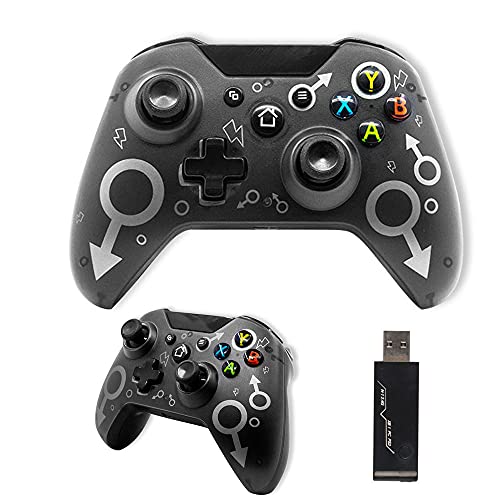 VANZO Wireless Controller Xbox Game Wireless PC Gamepad with 2.4GHZ Wireless Adapter Compatible with Xbox One/One S/One X/P3 Host/Windows 7/8/10 Bluetooth Remote Joypad