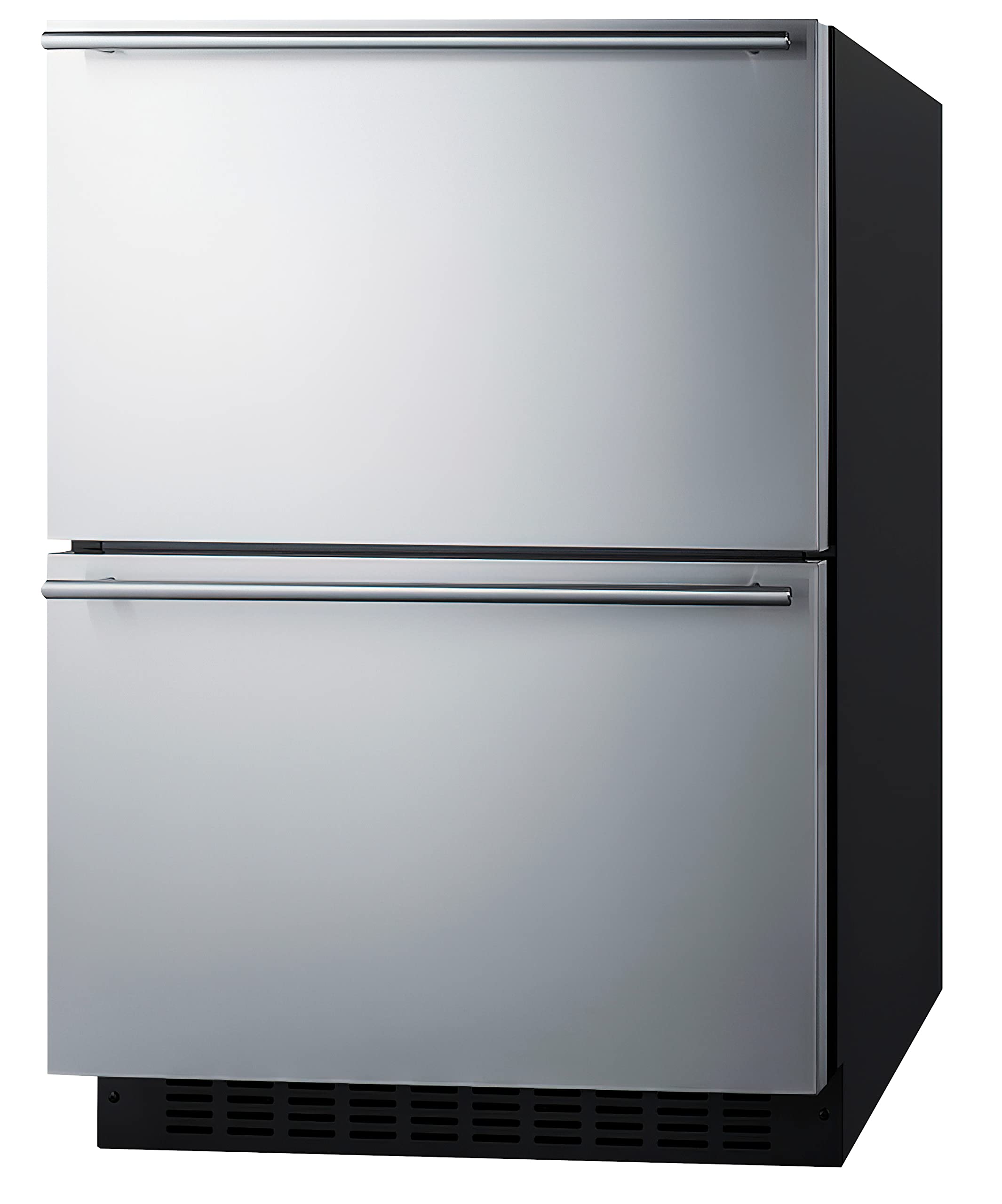 Summit Appliance ADFD243 24" Wide 2-Drawer All-Freezer, ADA Compliant, 3.71 cu.ft. Capacity, Built-in Capable, Child Lock, Open Drawer Alarm, Stainless Steel Drawers, Frost-free Operation