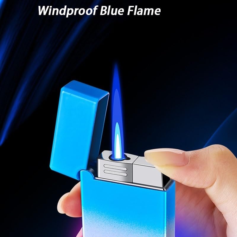 New Gas Lighter, Transparent Gas Window, Reusable, Easy to Carry, Suitable for Jezebel Gifts, Daily Use (Color : C3)