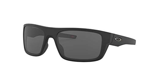 Oakley Men's Oo9367 Drop Point Rectangular Sunglasses, Matte Black/Prizm Grey, 61 mm