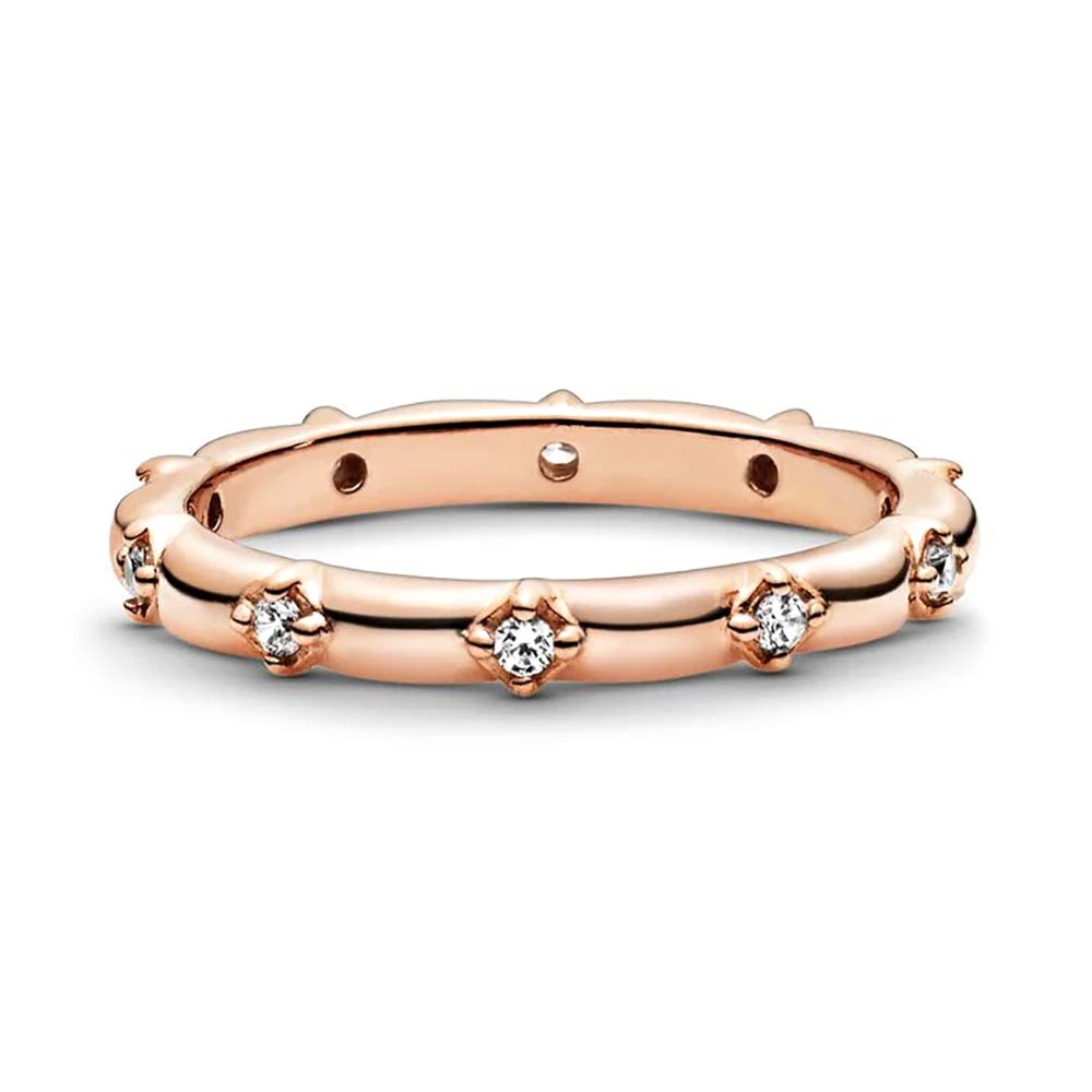 PANDORA Flower Petals Band PANDORA Rose Ring, Size: EUR-60, US-9-188791C01-60