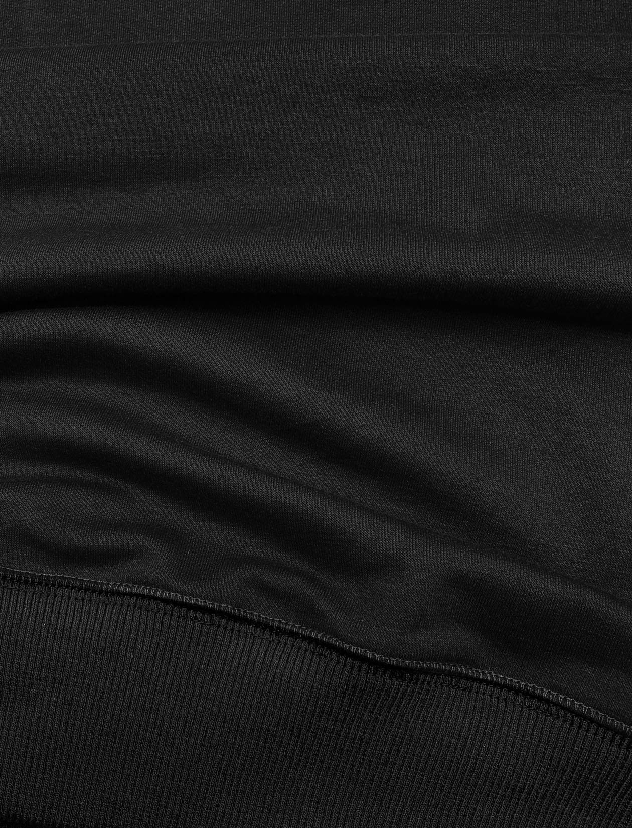 PRETTODAY Women's Casual Crew Neck Sweatshirts Raglan Long Sleeve Solid Tunic Tops Loose Pullovers Black