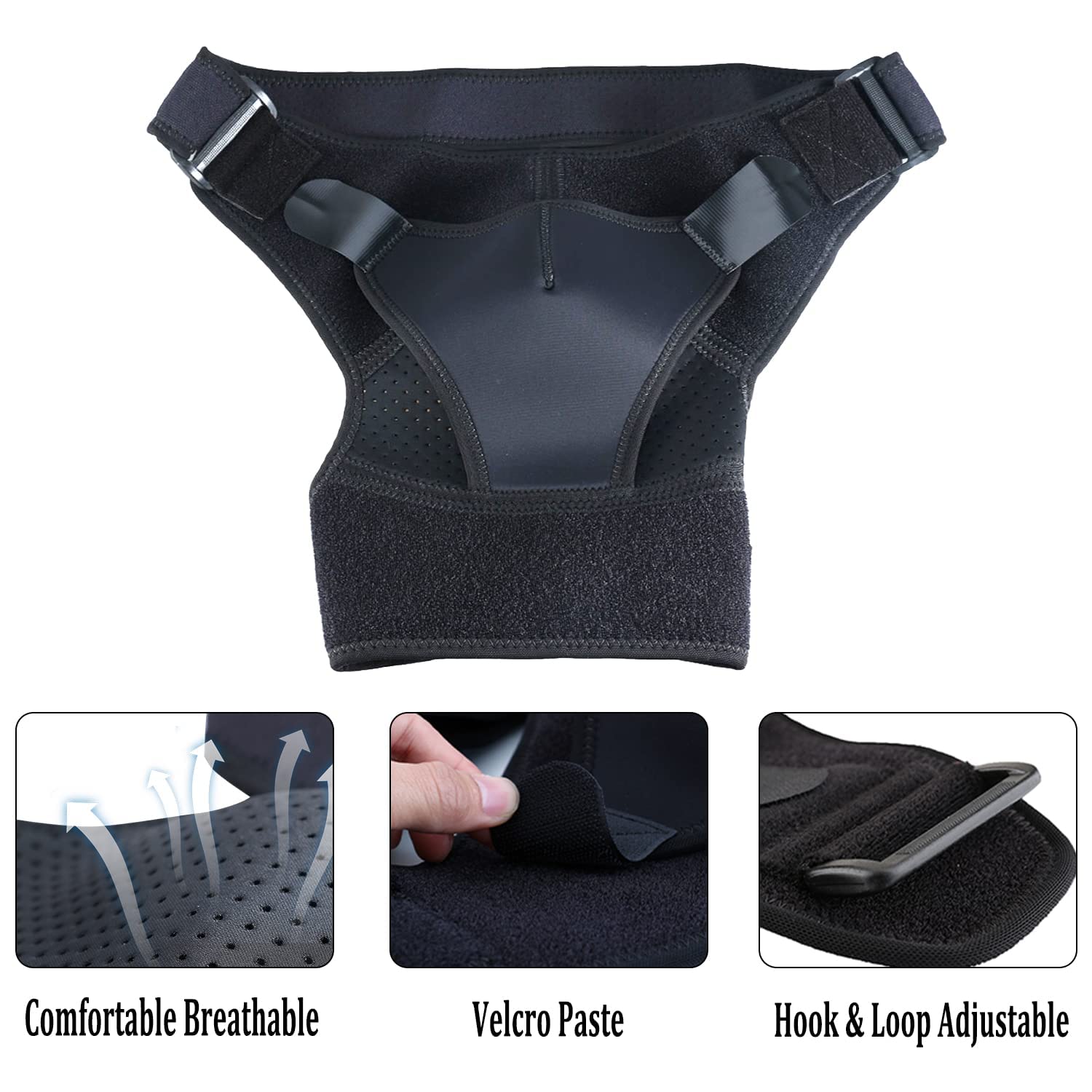 Shoulder Brace for Women & Men - for Torn Rotator Cuff Support Recovery Shoulder Stability,One Sizes - Adjustable Sleeve Wrap for Shoulder Recovery