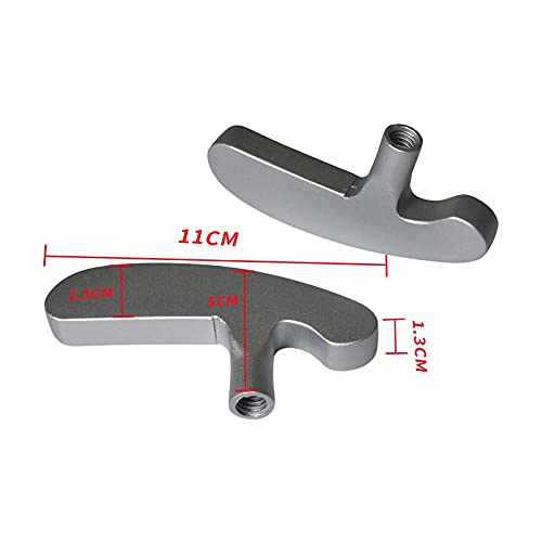 SIGNABOT Golf Practice Putter Head Silver Head Double Two- for Left/Right Handed Golf
