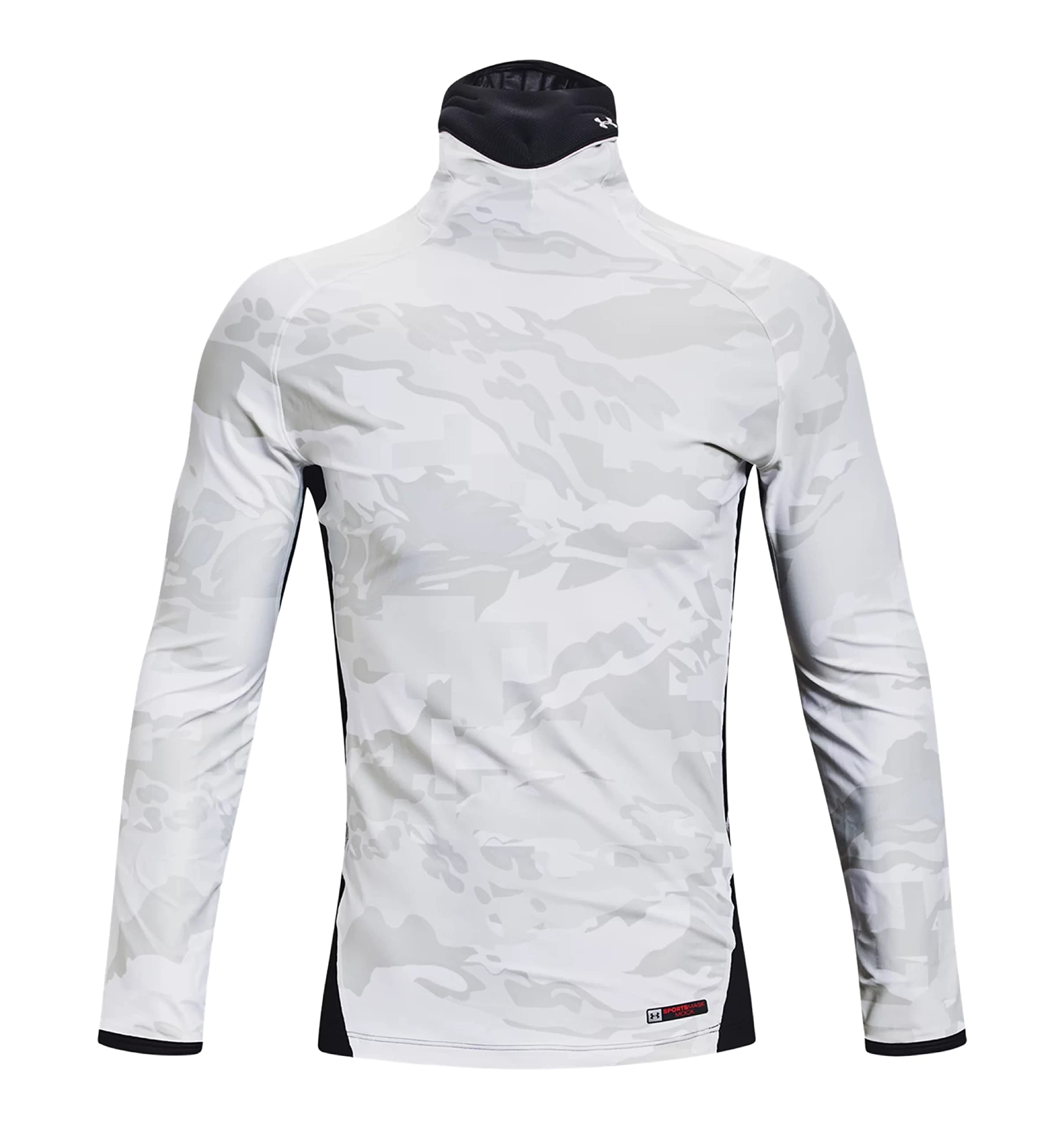 Under Armour Men's HeatGear Iso-Chill Mock Long Sleeve Shirt Top 1371284 (Medium) Camo Grey
