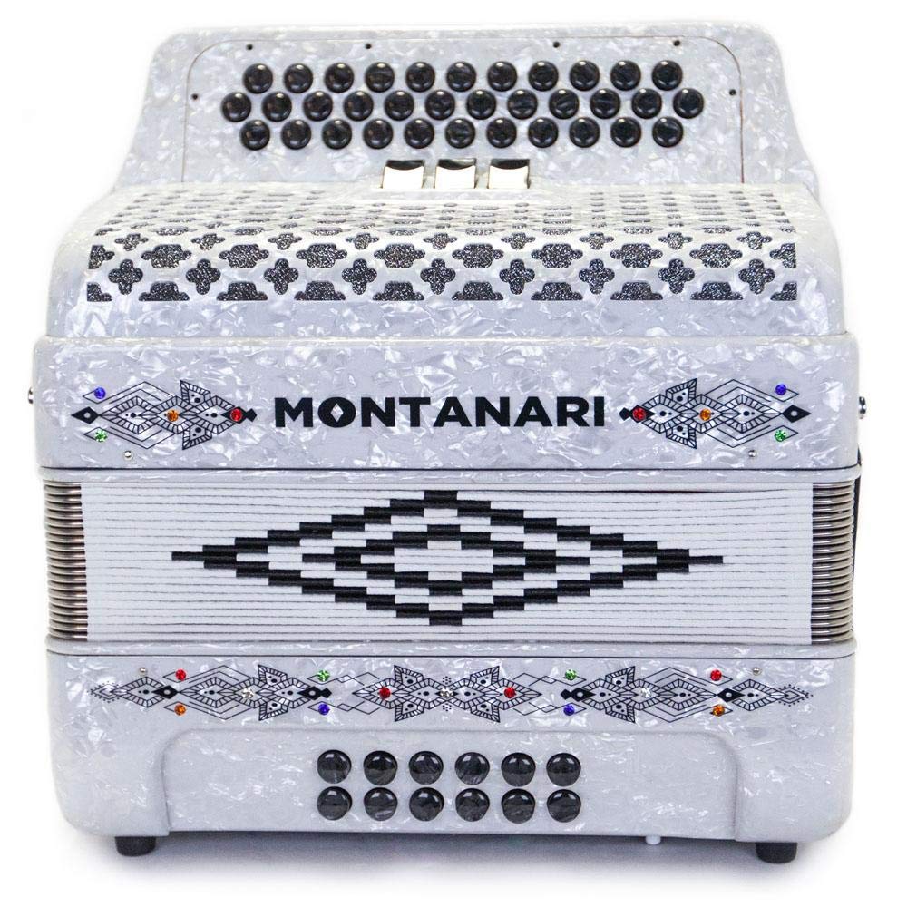 Montanari 3412 3S Accordion GCF White Accordion