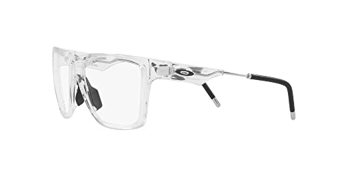 Oakley Men's Ox8028 Nxtlvl Square Prescription Eyewear Frames, Polished Clear/Demo Lens, 58 mm