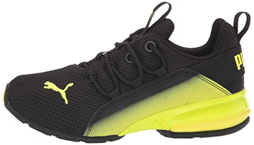 PUMA Axelion Interest Fade JR Boys Youth Running 4 M US Big Kid BlackYellow
