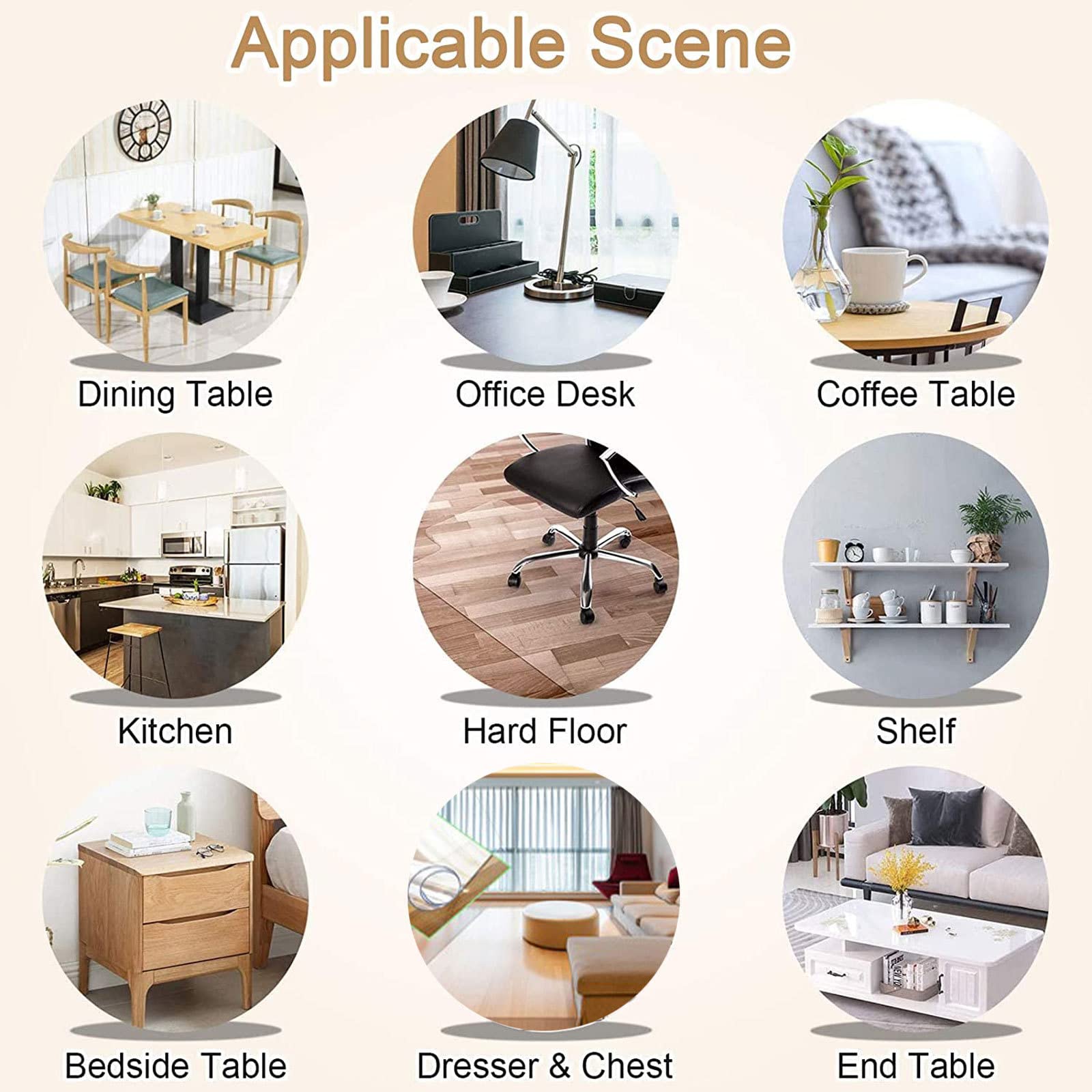 Office Chair Mat for Hardwood Floor,4x8.8ft Thick Transparent Heavy Duty Computer Swivel Chair,HD Transparent Carpet Entrance Hall Bedroom Mat Protect Pad,Transparent 2mm/0.08in