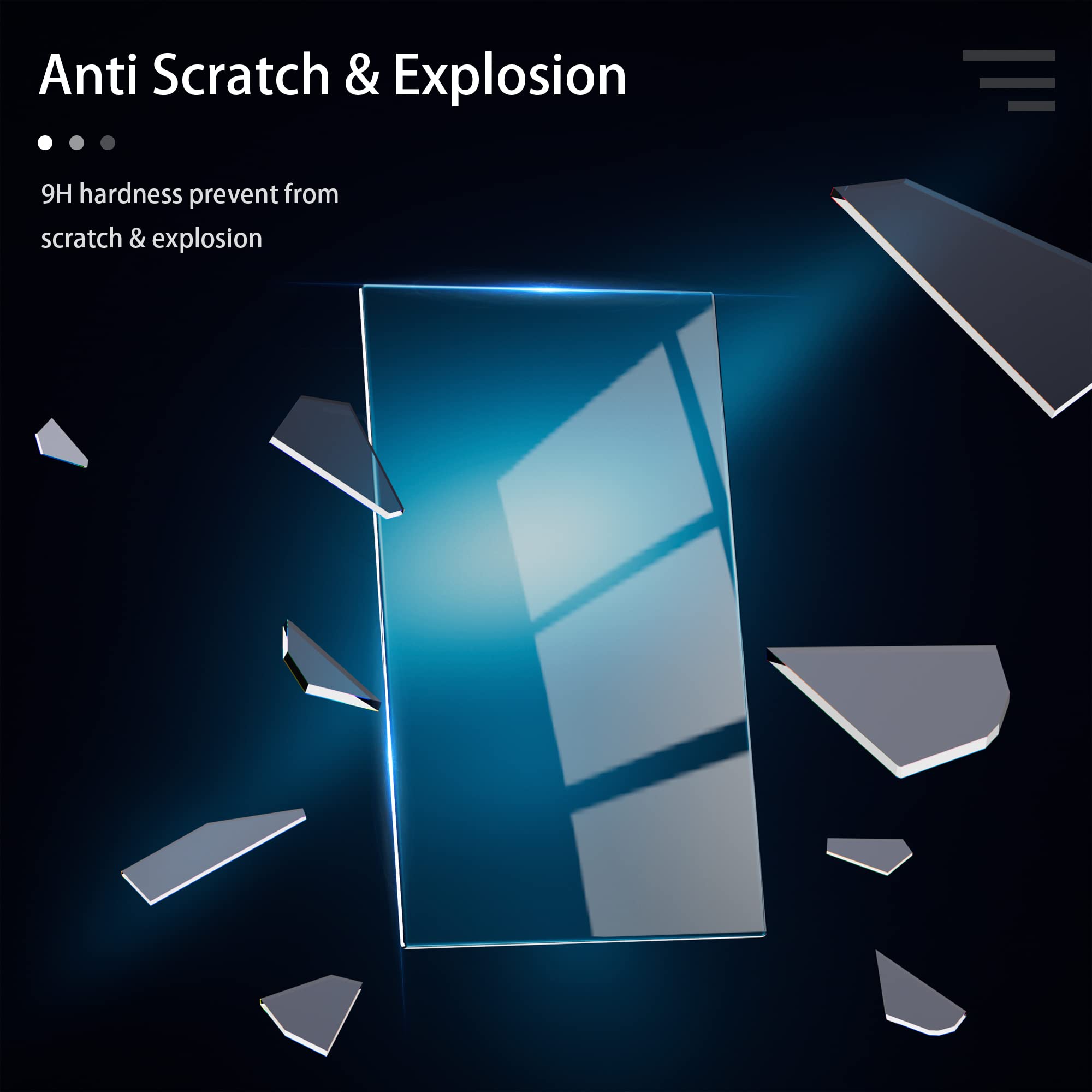 UPTOHIGH [3 Pack] Anti Glare Premium Tempered Glass Screen Protector 7-inch 9H Anti Scratch Tempered Glass Compatible with Steam Deck